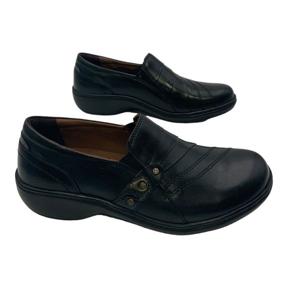 Aravon | Shoes | Aravon Daniellear Flats Black Leather Us Womens 65 D ...